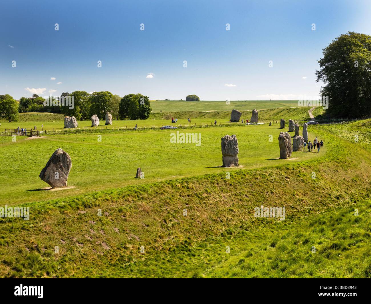 The Avebury Henge and stone circle which is the largest pre historic ...