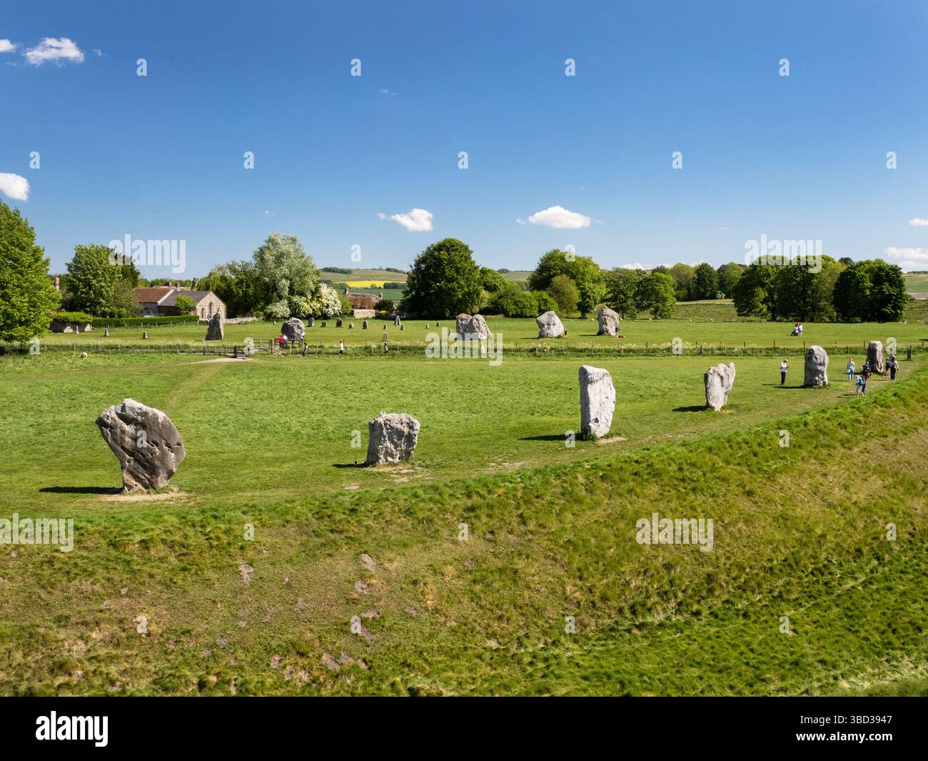 The Avebury Henge and stone circle which is the largest pre historic ...