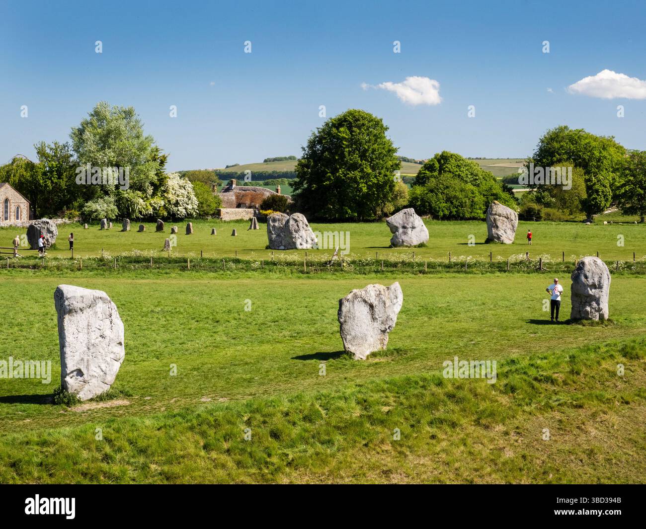 The Avebury Henge and stone circle which is the largest pre historic ...