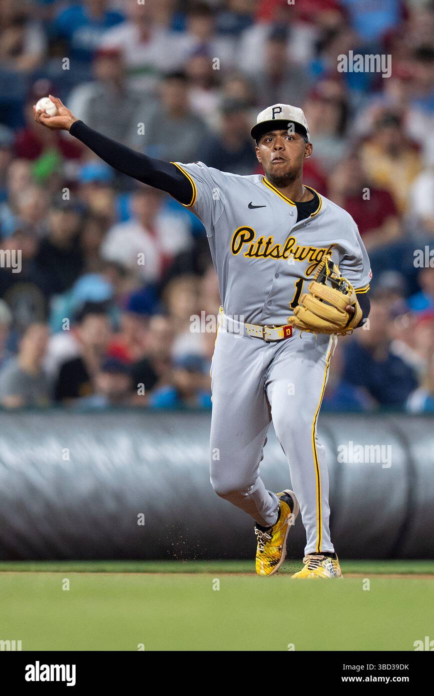 Pittsburgh Pirates third baseman Ke'Bryan Hayes in action during a ...