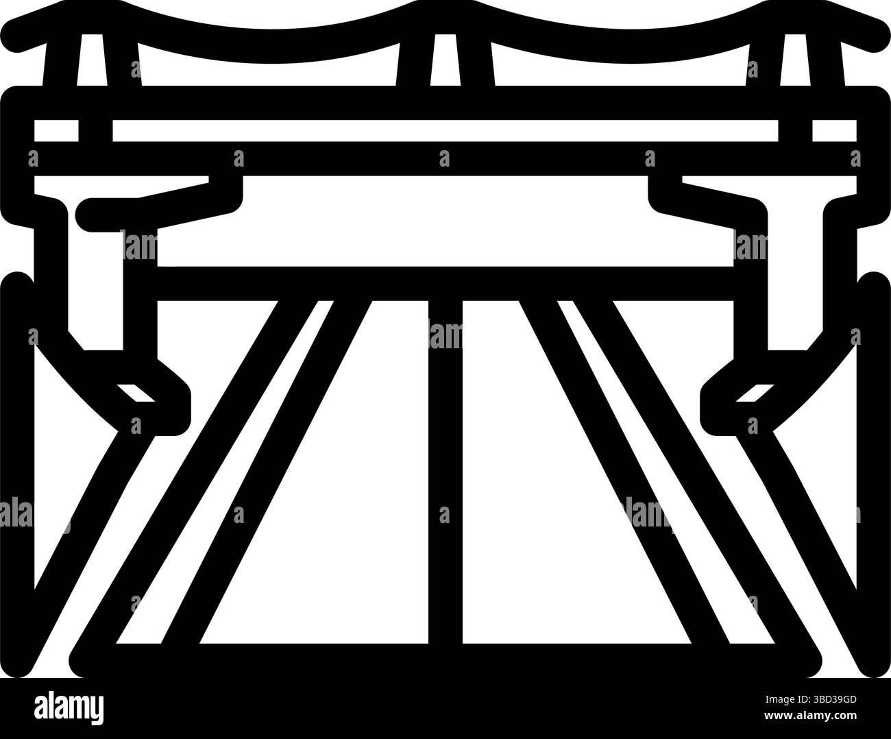 overpass highway road line icon vector illustration Stock Vector Image ...
