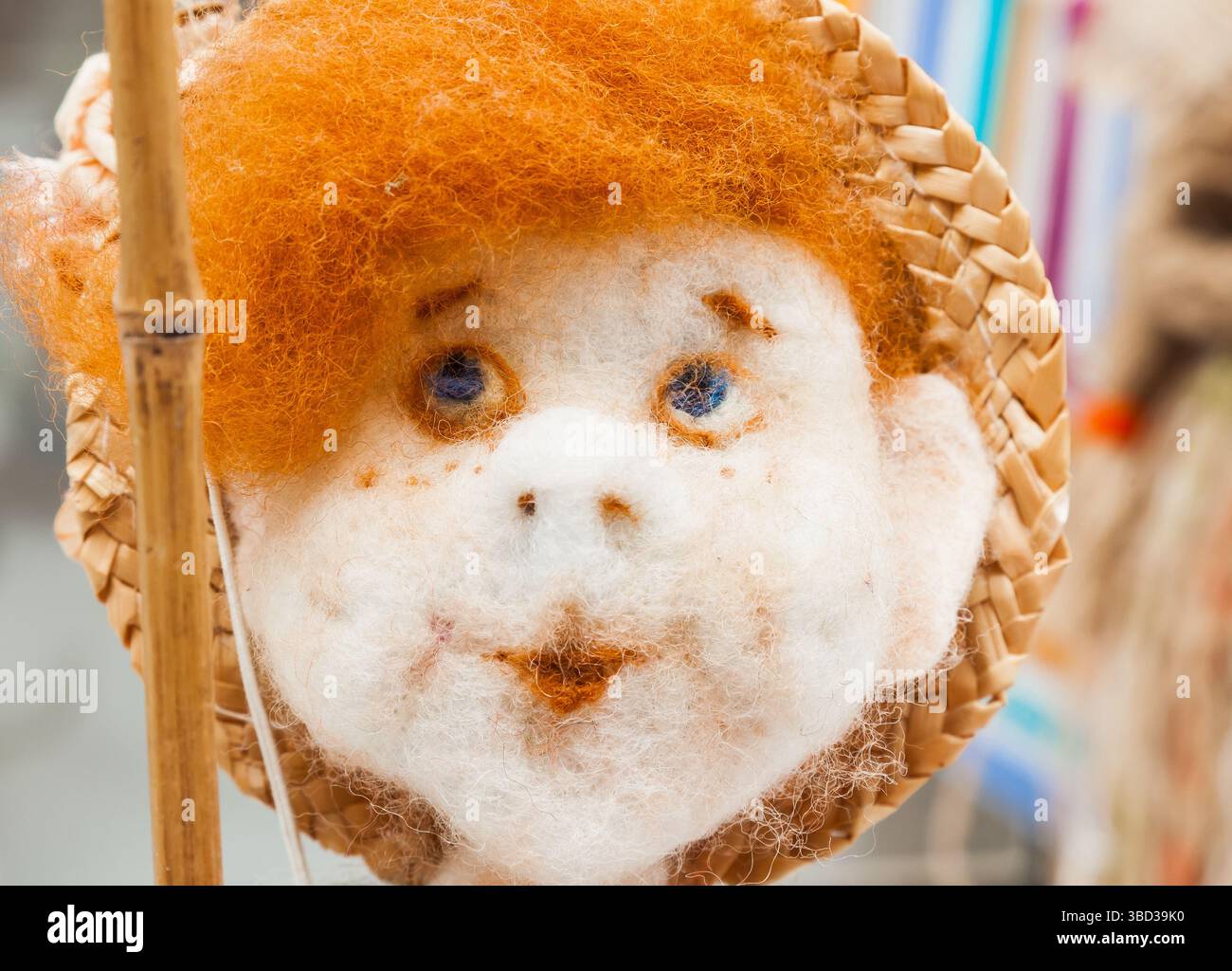 Handmade soft toy in the shape of a man Stock Photo - Alamy