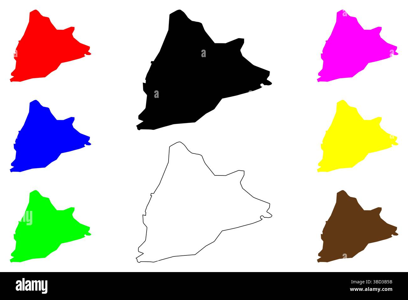 Wardha city (Republic of India, State of Maharashtra) map vector ...