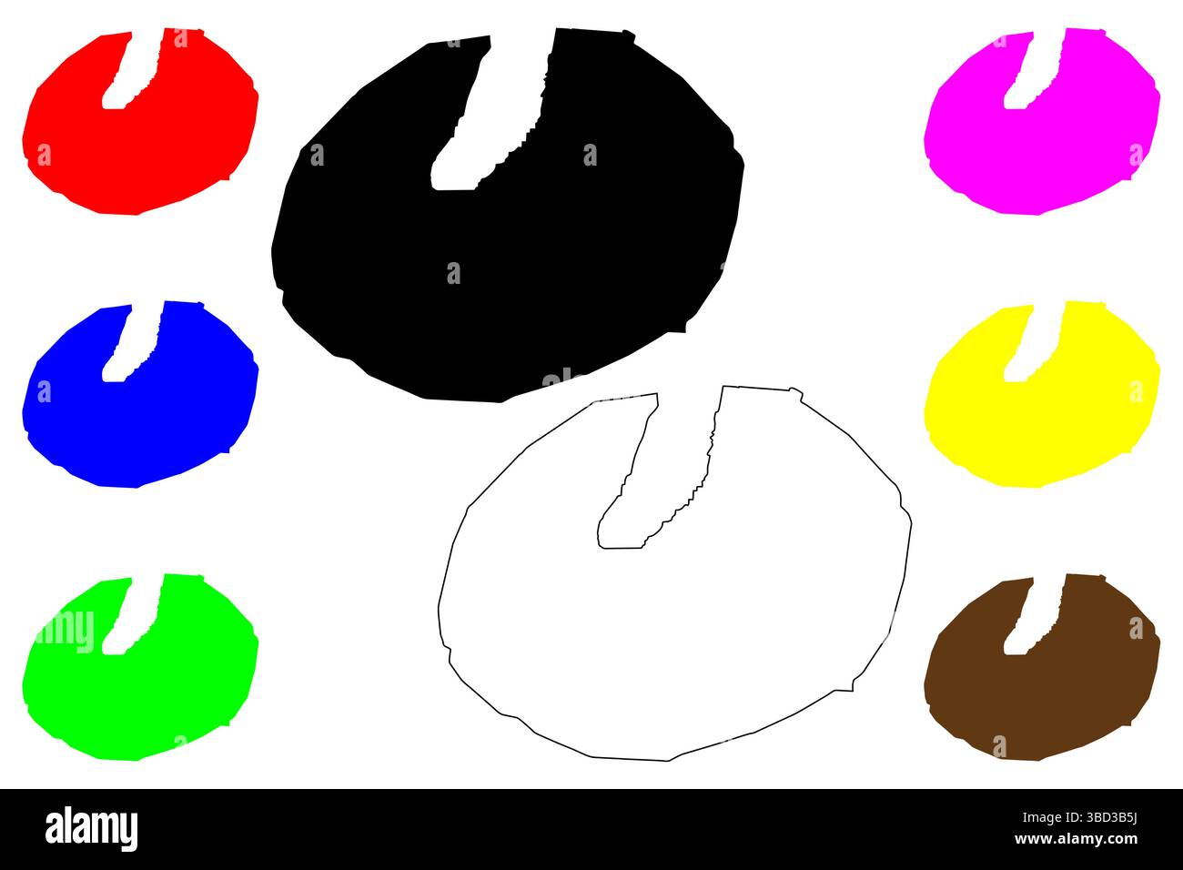 Yavatmal city (Republic of India, State of Maharashtra) map vector ...