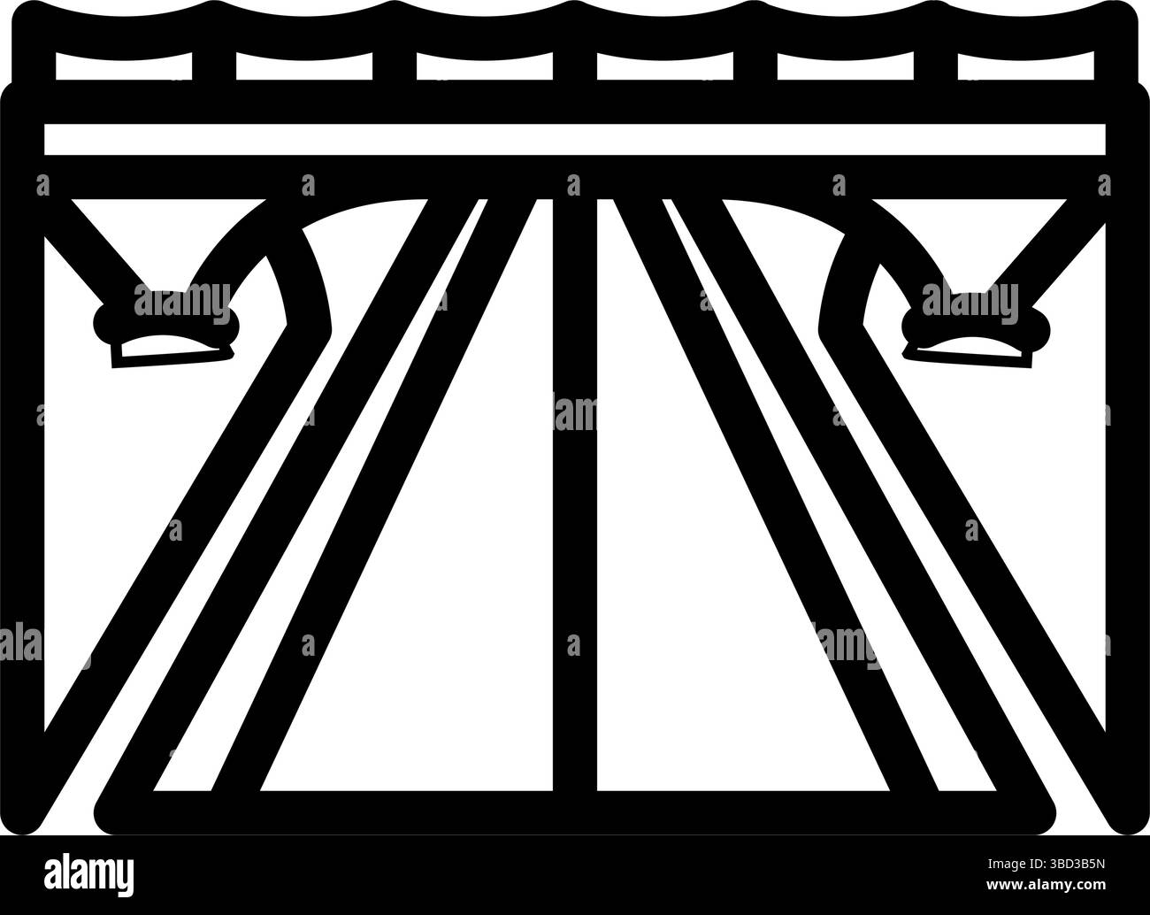 bridge highway road line icon vector illustration Stock Vector Image ...