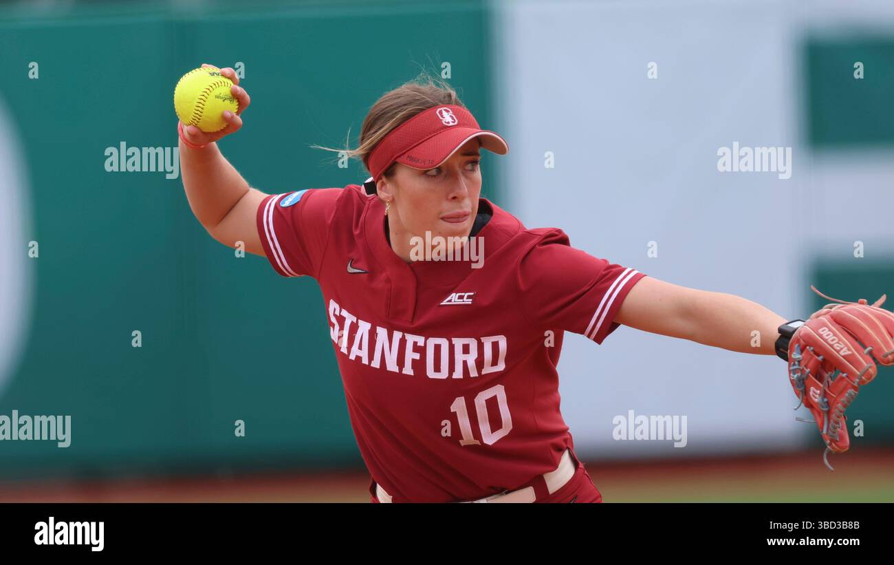 Stanford infielder Jade Berry (10) plays during an NCAA regional ...