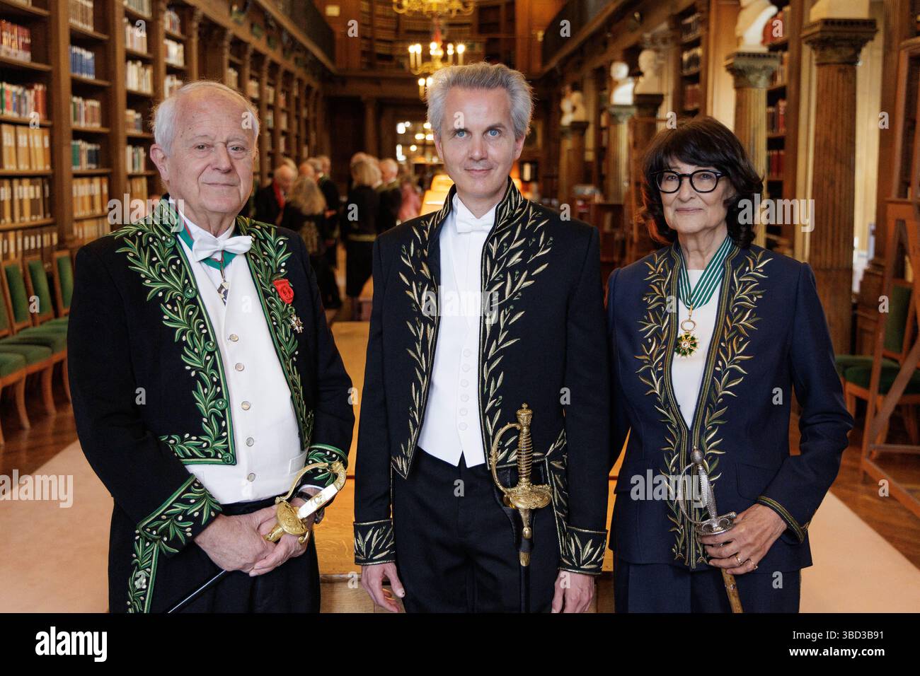 French professor of psychiatry Raphael Gaillard poses, flanked by ...