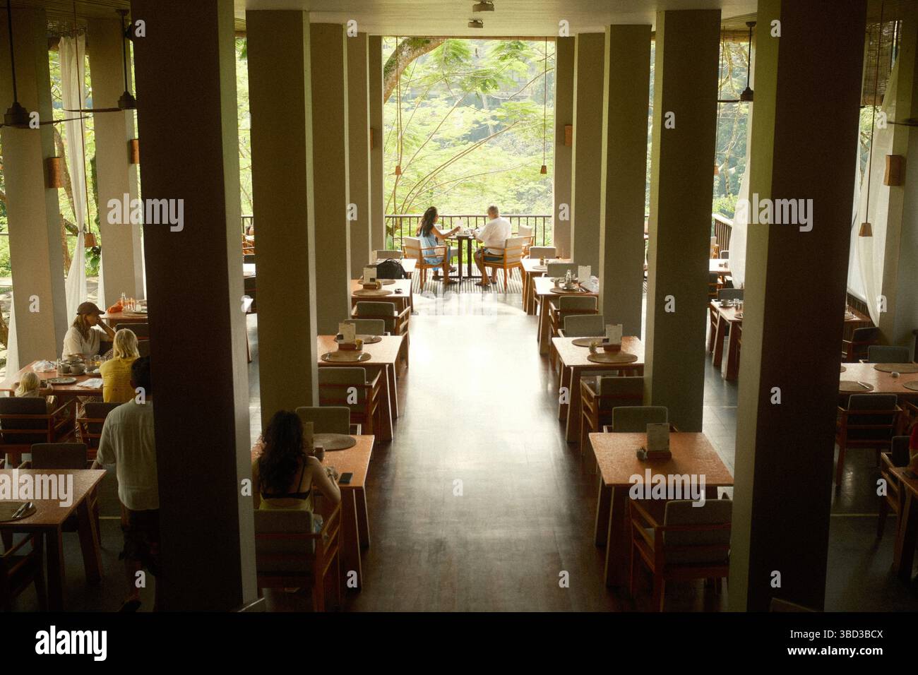 Ubud, Bali, Indonesia – May 12, 2025: Open air restaurant with ...