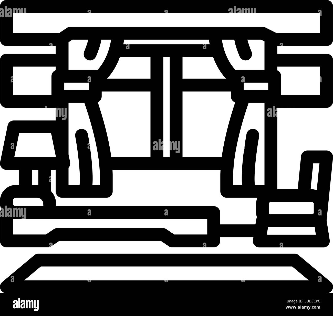 suite hospitality hotel line icon vector illustration Stock Vector ...