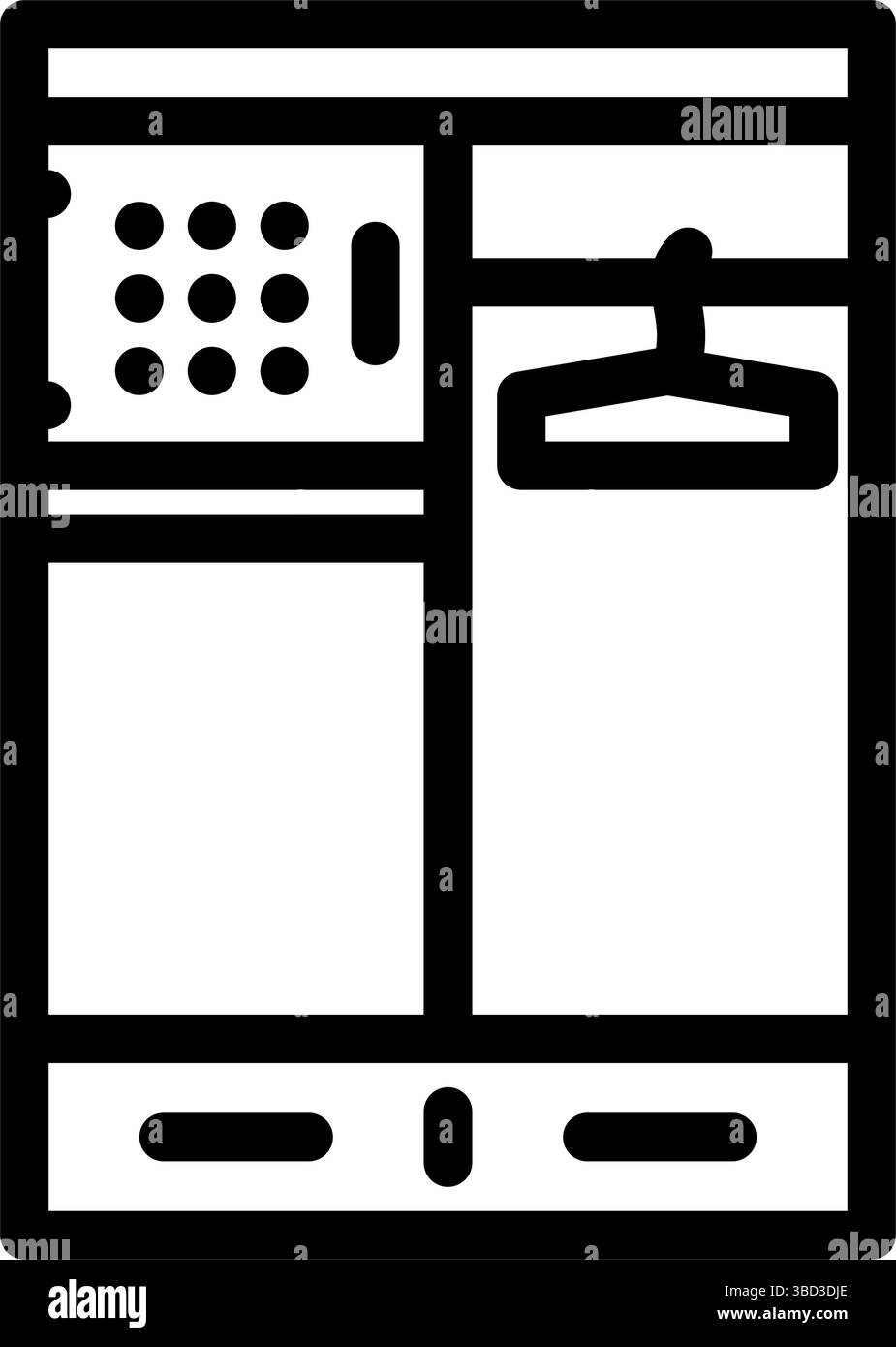 In room safe hospitality hotel line icon vector illustration Stock ...