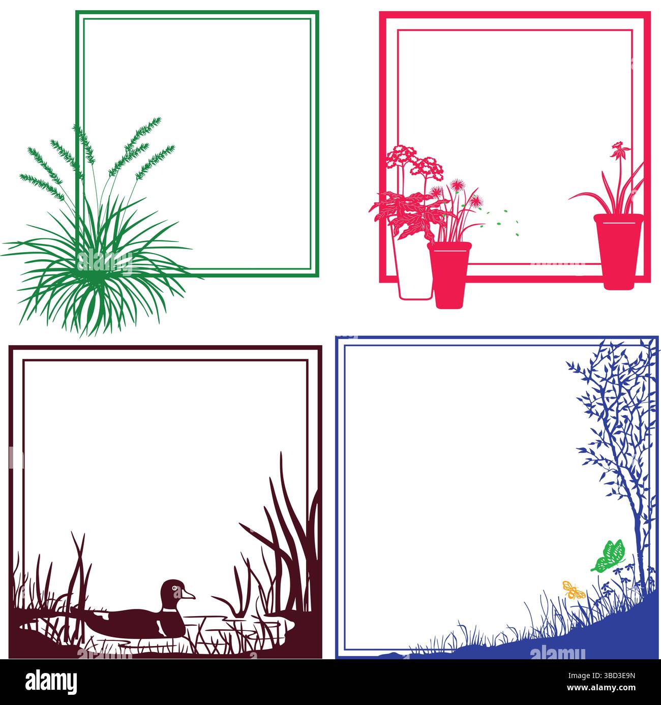 Circle geometric frames borders Stock Vector Images - Alamy