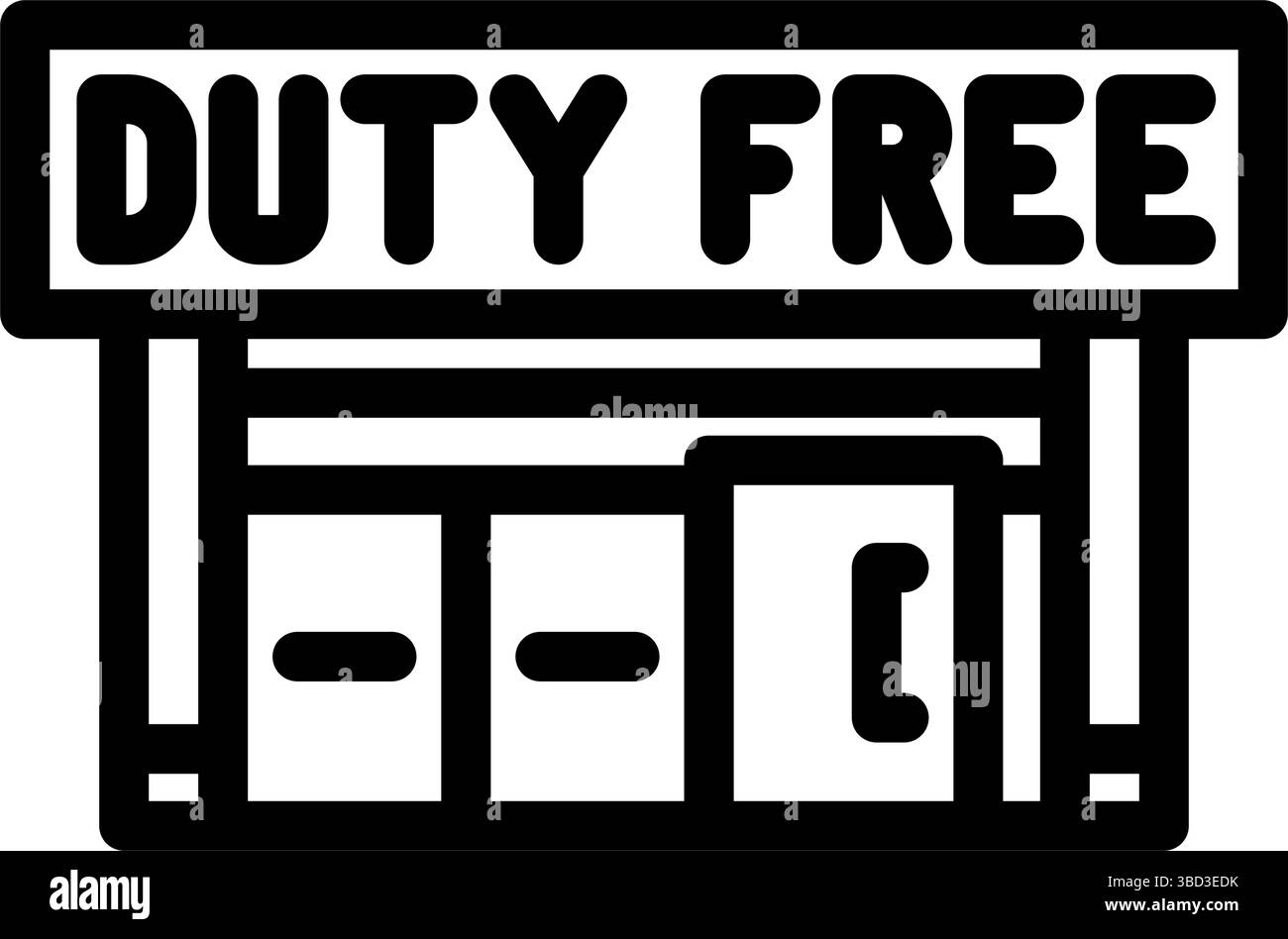duty free shop line icon vector illustration Stock Vector Image & Art ...