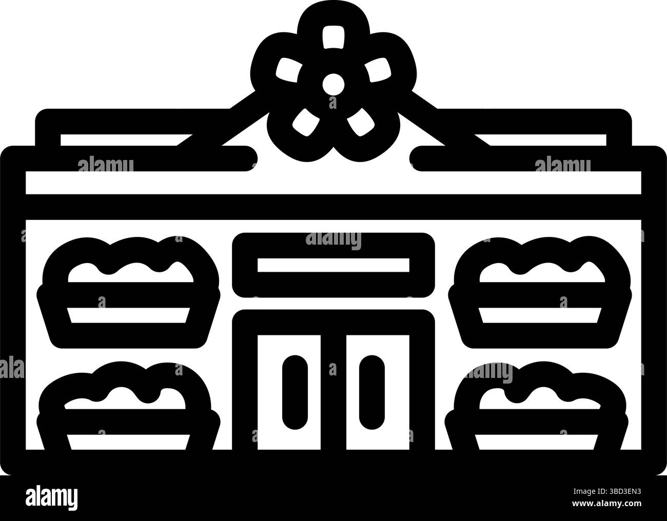 garden centre shop line icon vector illustration Stock Vector Image ...