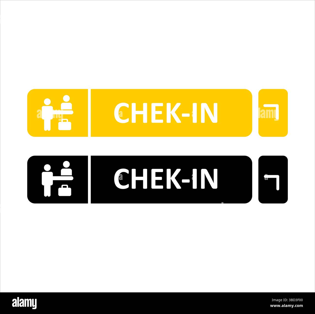 Airport signs, check in, icon vector Stock Vector Image & Art - Alamy