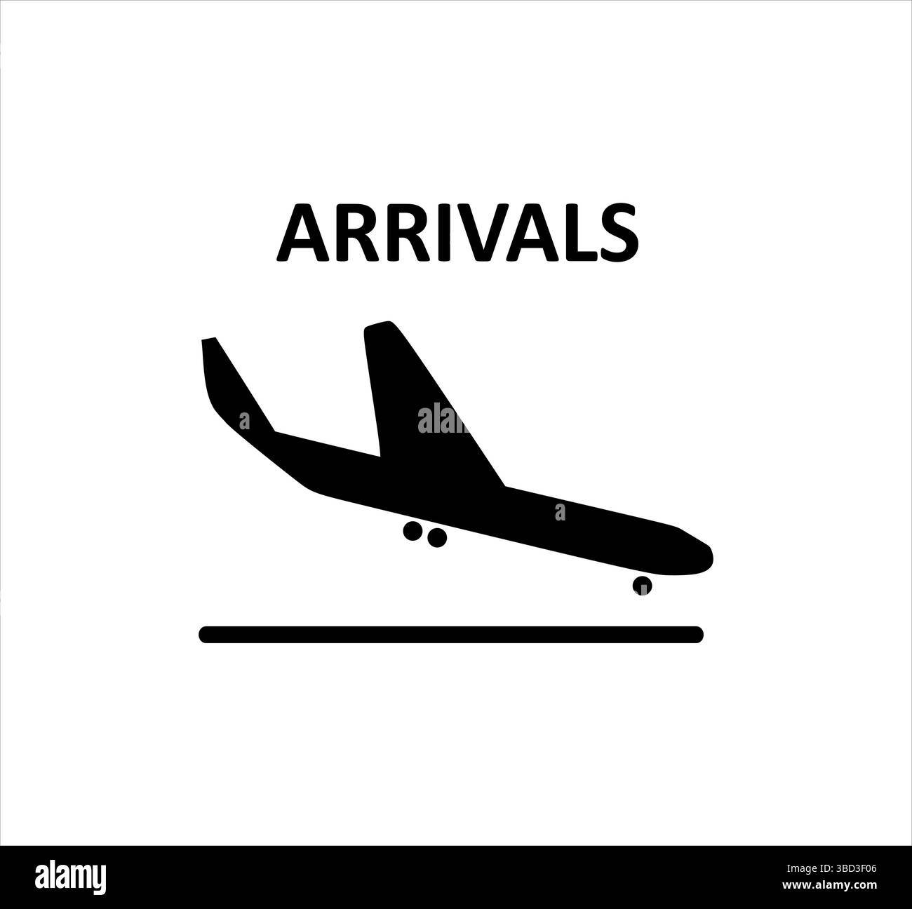 Airport signs, arrivals, vector icons Stock Vector Image & Art - Alamy