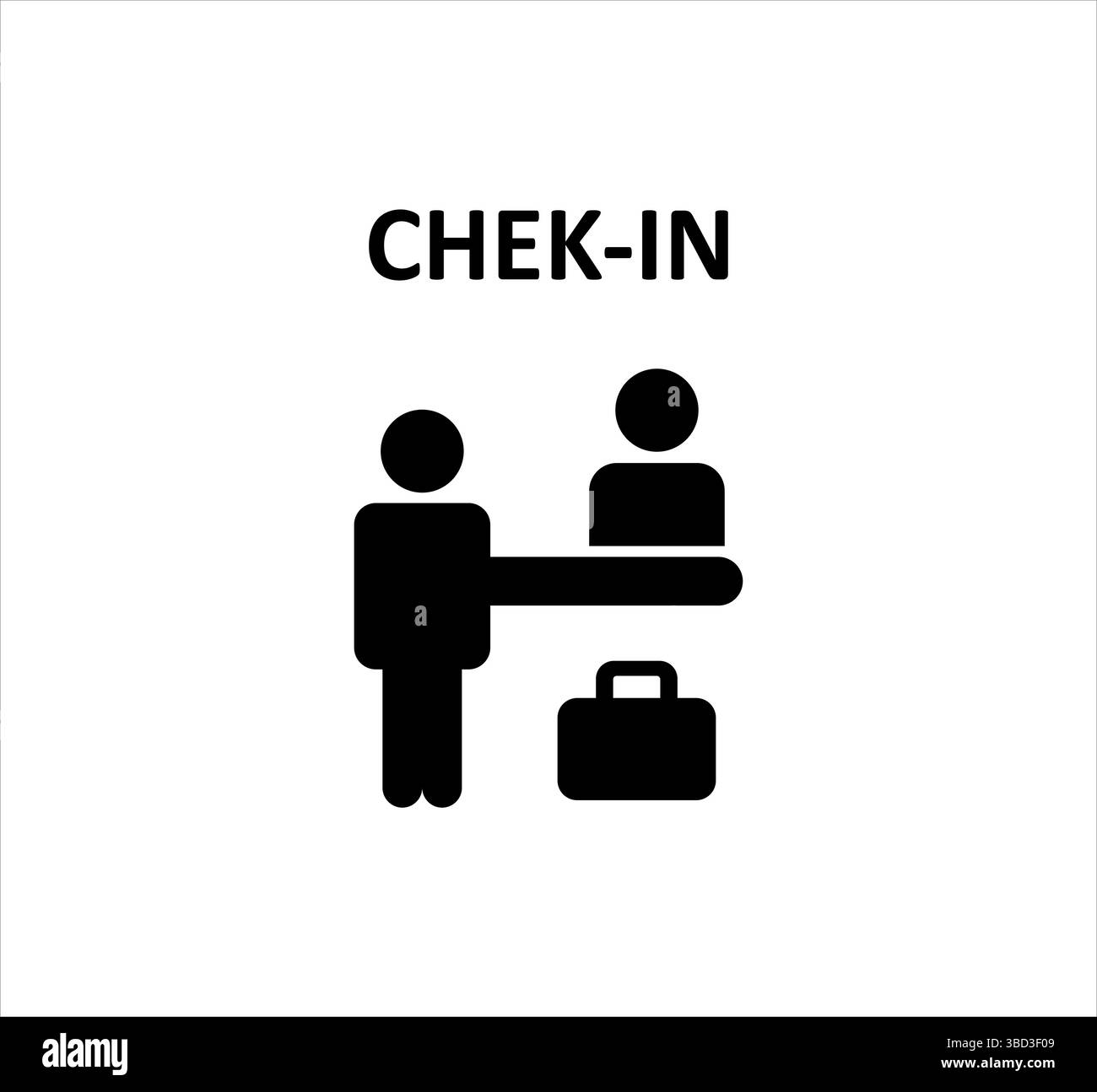 Airport signs, check in, icon vector Stock Vector Image & Art - Alamy