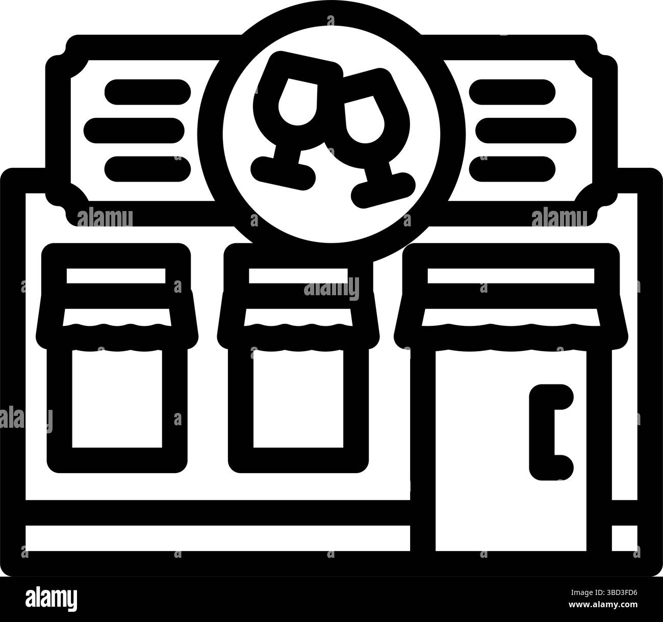 liquor store shop line icon vector illustration Stock Vector Image ...