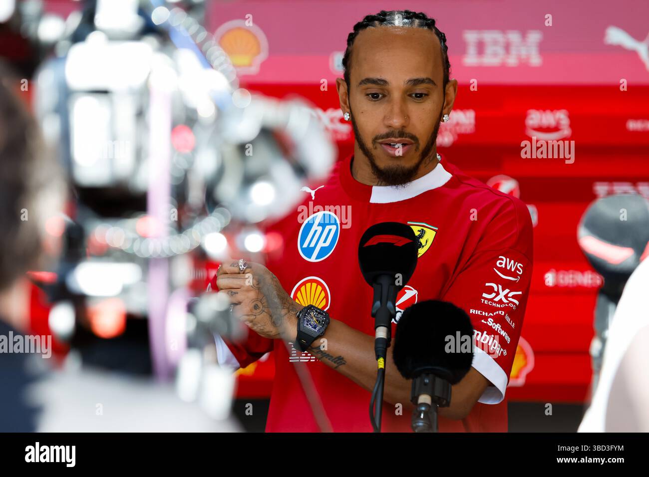 HAMILTON Lewis (gbr), Scuderia Ferrari SF-25, portrait during the ...