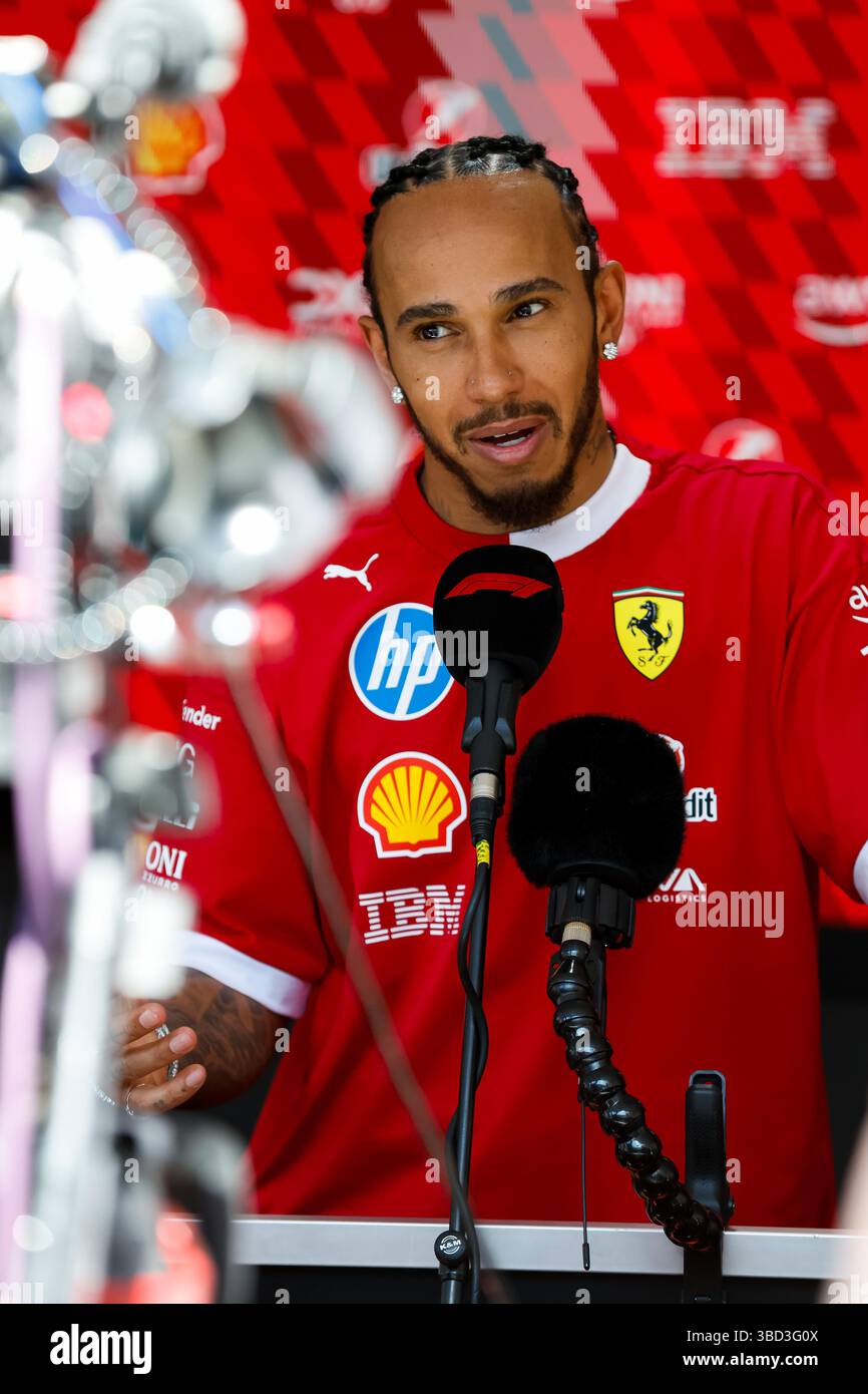 HAMILTON Lewis (gbr), Scuderia Ferrari SF-25, portrait during the ...