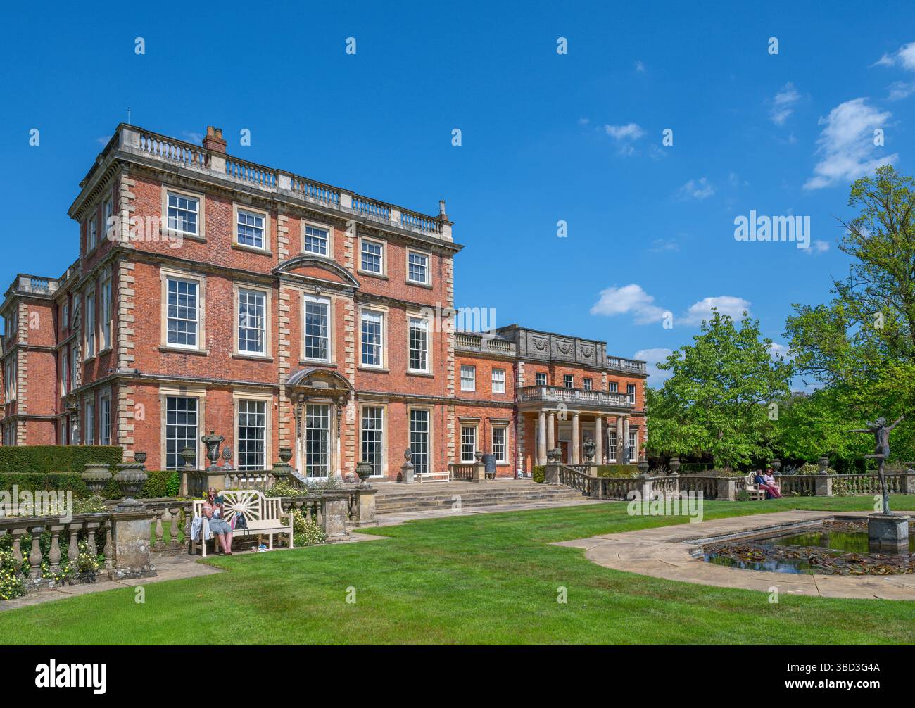 Rear of Newby Hall, a country house in Skelton-on-Ure, North Yorkshire ...
