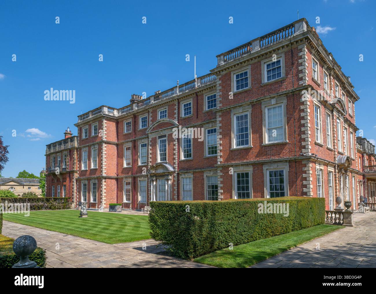 Side aspect of Newby Hall, a country house in Skelton-on-Ure, North ...