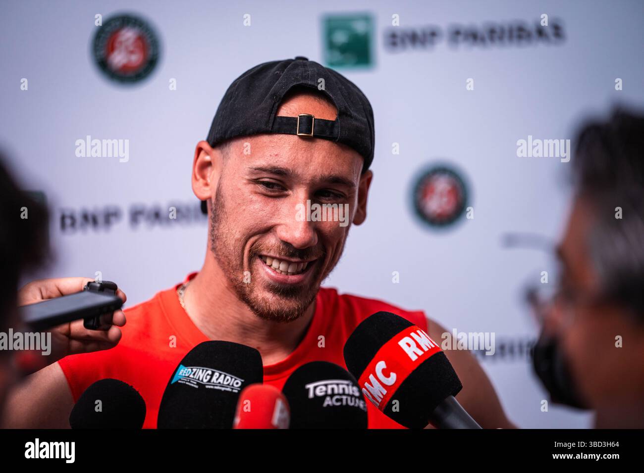 Kyrian JACQUET of France interview during the qualifying of the Roland ...