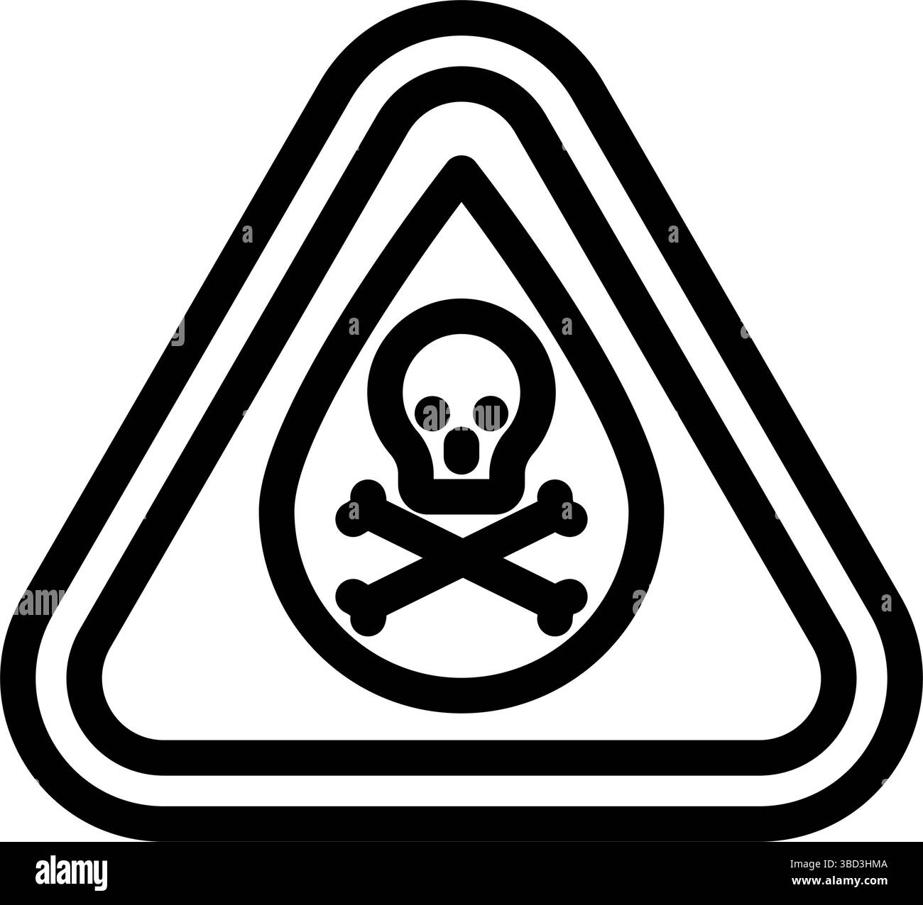 warning near contaminated water chemical pollution line icon vector ...