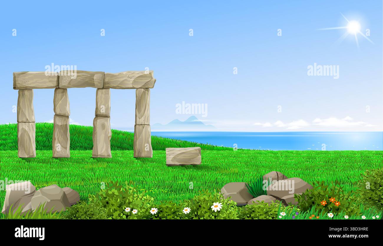 Hills ruins Stock Vector Images - Alamy