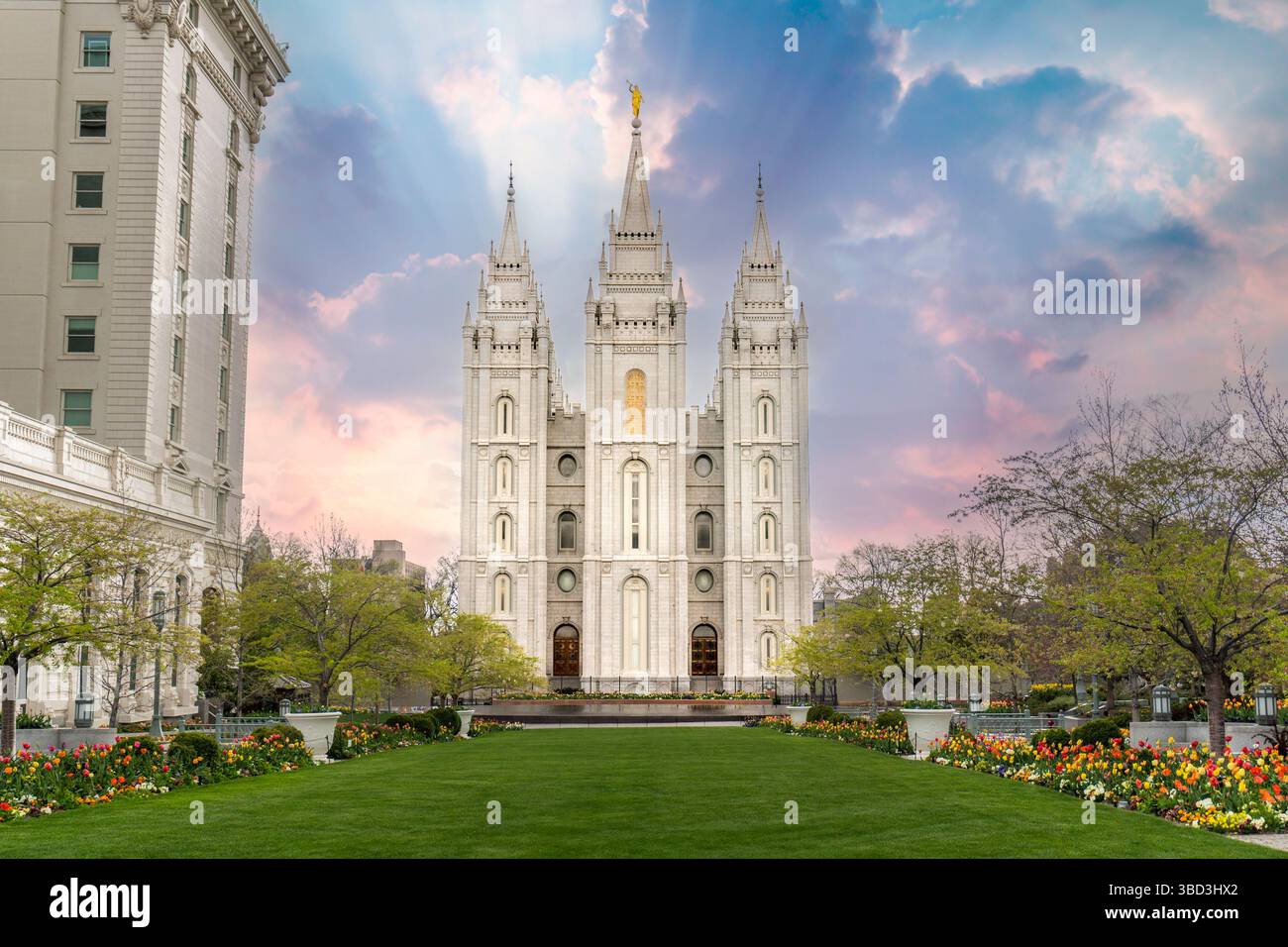 Temple square in Salt Lake City, Utah Stock Photo - Alamy