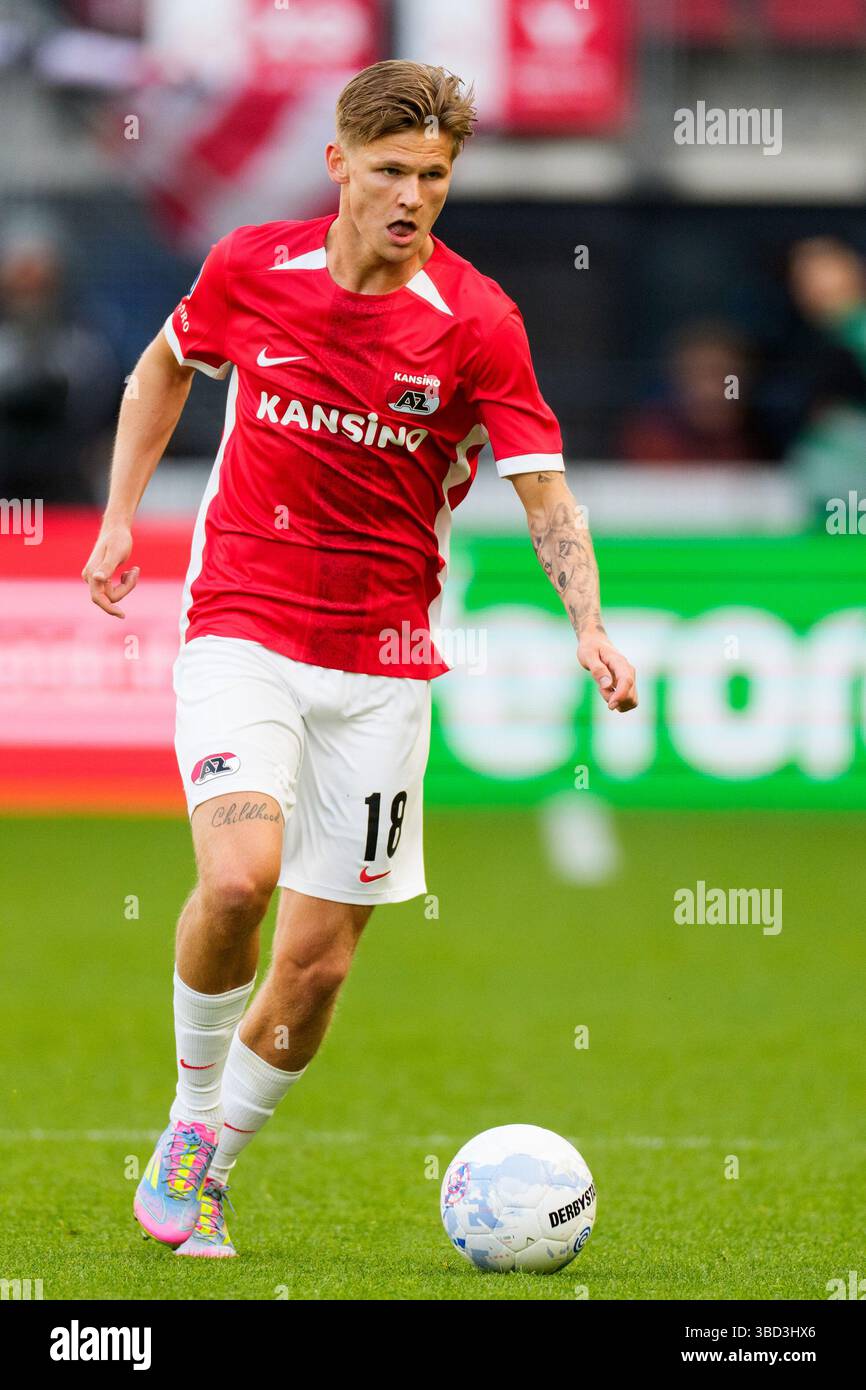 ALKMAAR, 05-04-2025, AFAS stadium , season 2024 / 2025 , Dutch ...