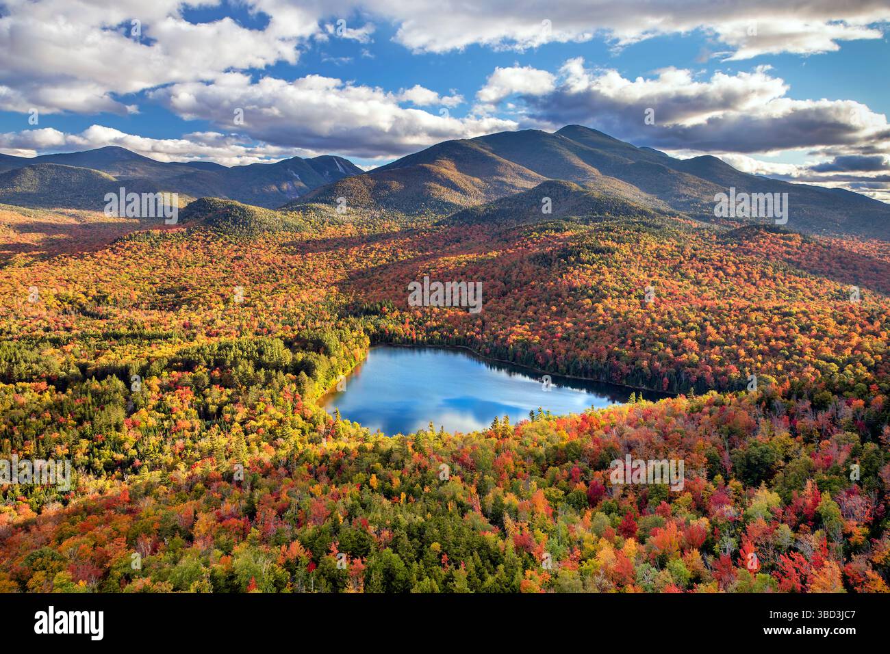 Scenic overlook of Heart Lake from Mt. Jo in the High Peaks area of the ...