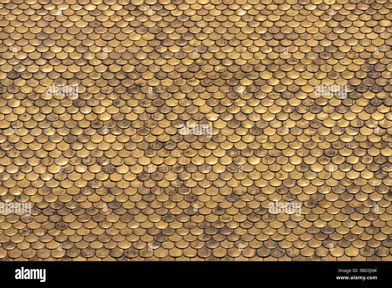 Abstract pattern with golden roof tiles Stock Photo - Alamy