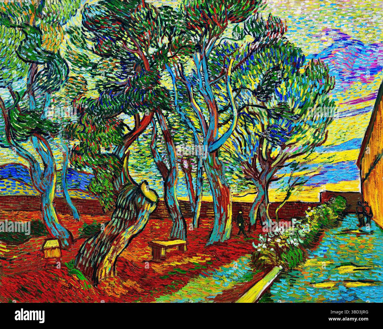 Van Gogh's 1889 depiction of a hospital garden in Saint-Rémy ...