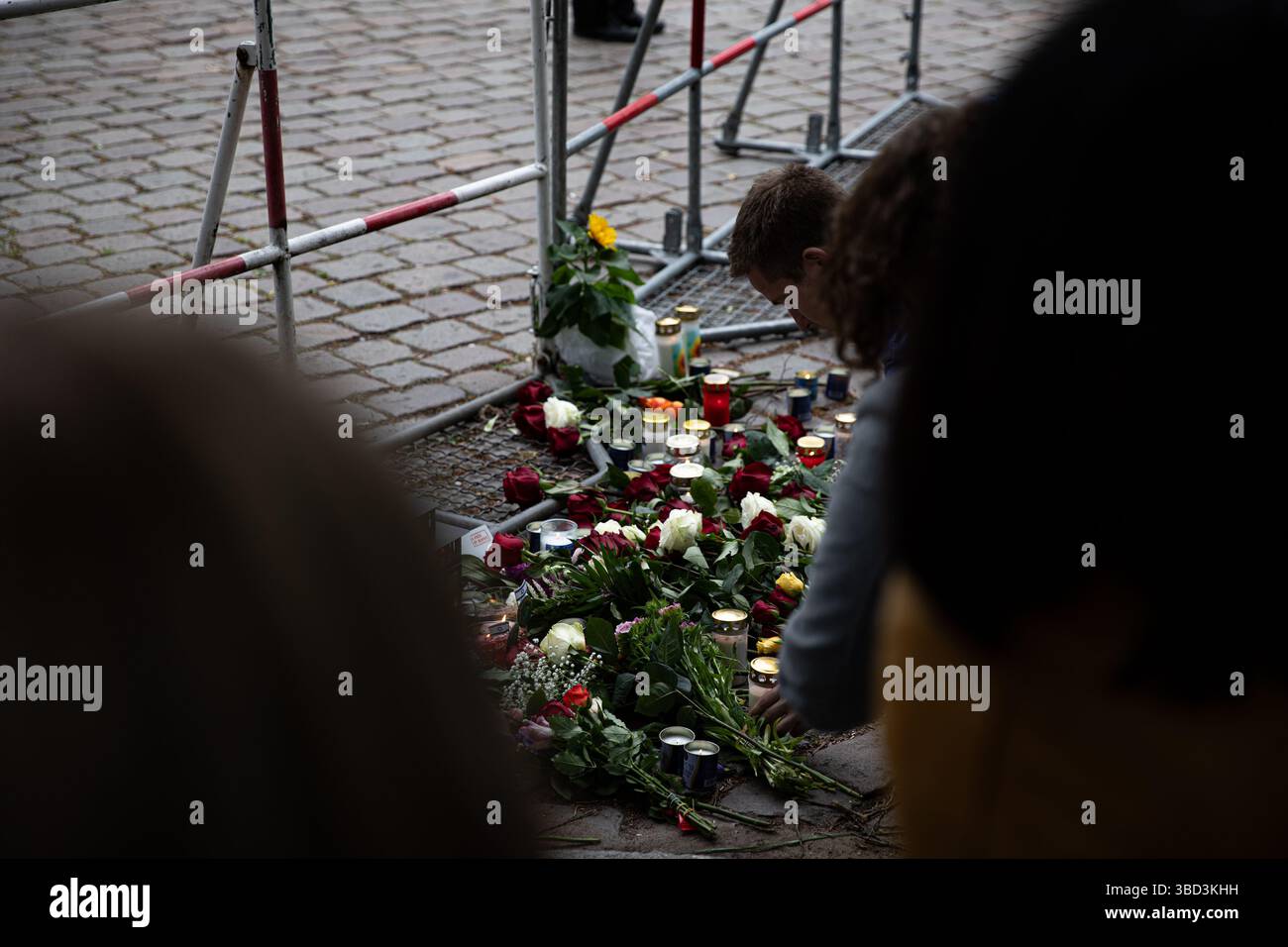 Dozens gathered outside the Israeli Embassy in Berlin on Thursday, May ...