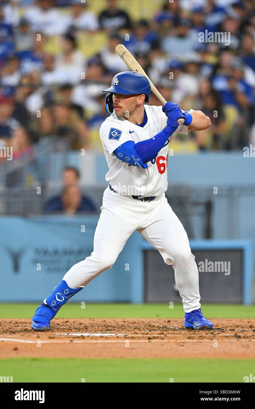 LOS ANGELES, CA - MAY 21: Los Angeles Dodgers catcher Dalton Rushing ...