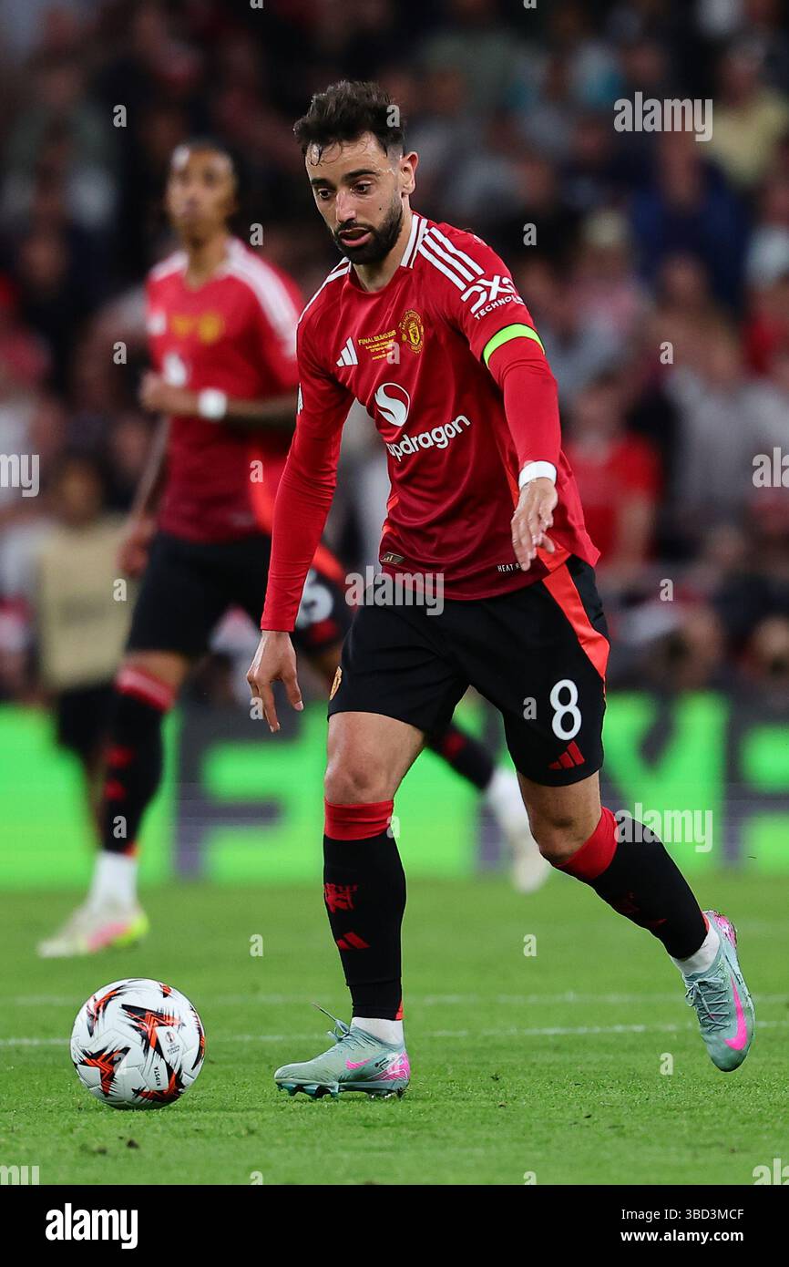 Bruno Fernandes of Manchester United during the 2024/2025 Europa League ...