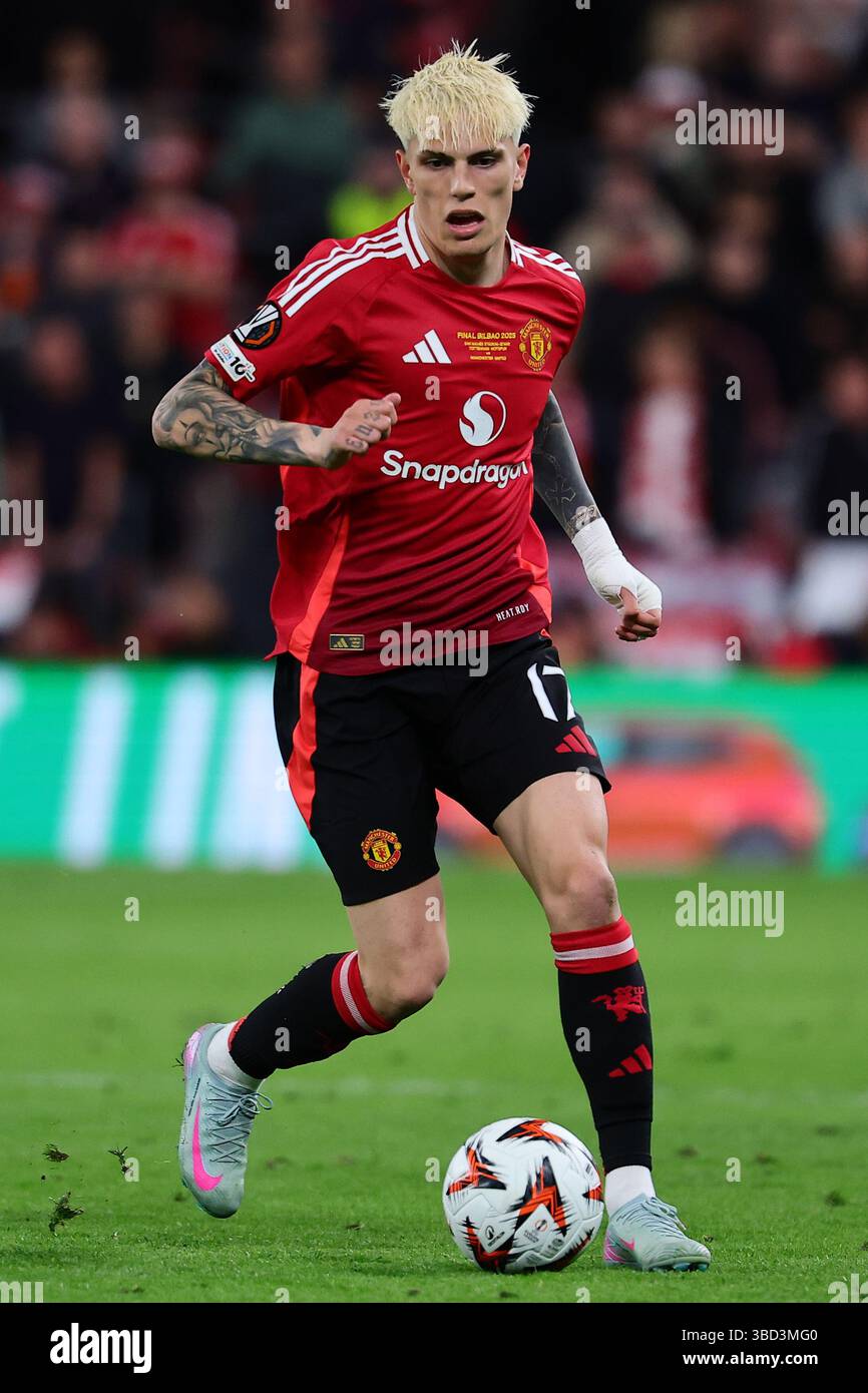 Alejandro Garnacho of Manchester United during the 2024/2025 Europa ...
