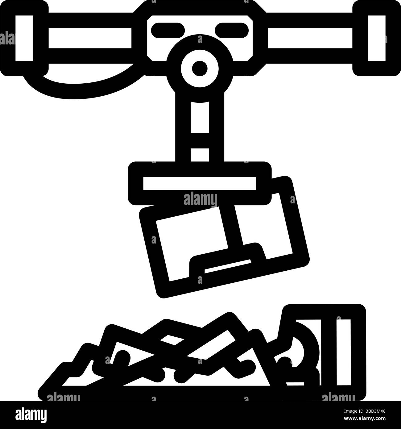 scrap metals from e waste pollution line icon vector illustration Stock Vector Image & Art - Alamy