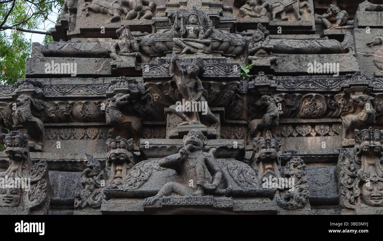 Beautifully Carved Sculptures Hindu Deities on the Sri Chintala ...
