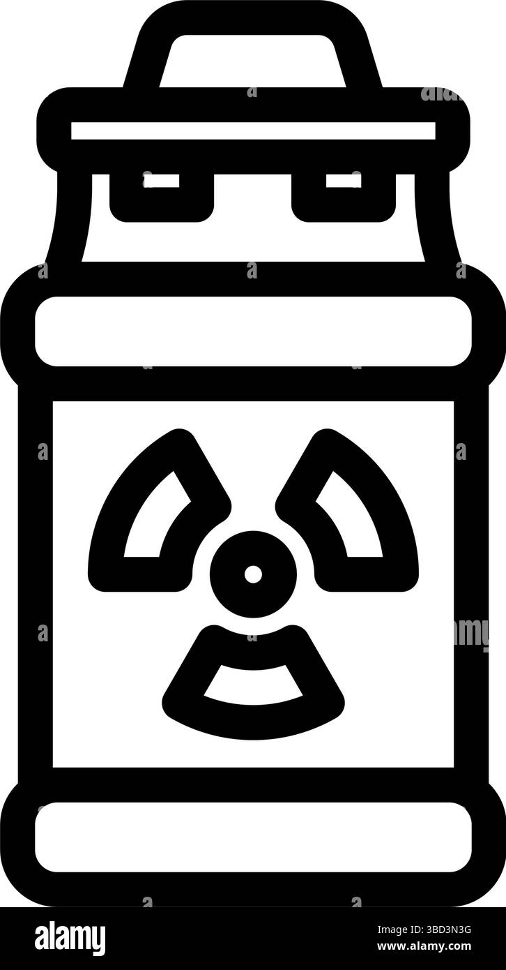 waste barrels radioactive pollution line icon vector illustration Stock ...