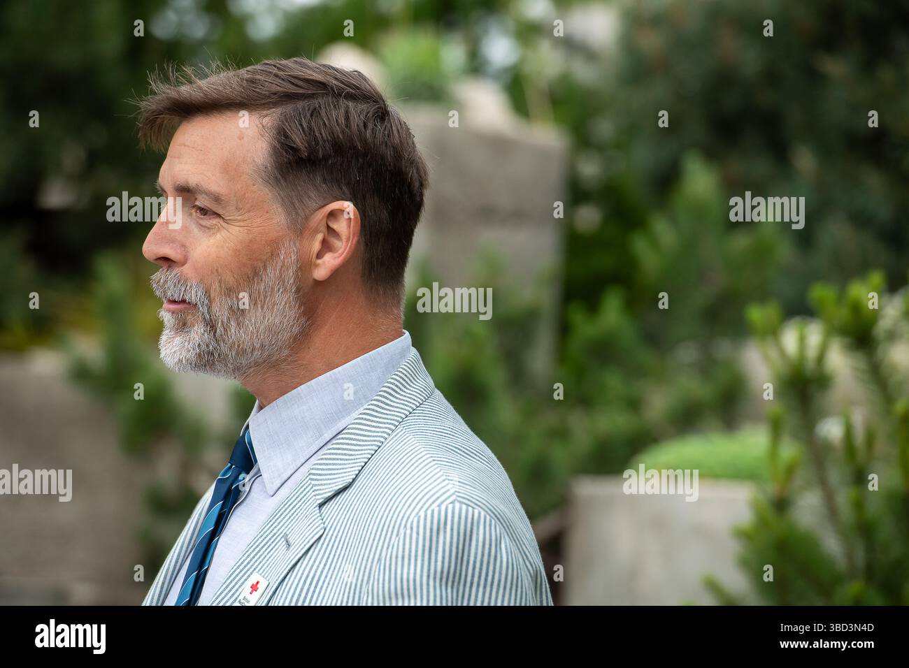 Chelsea, London, UK. 19th May, 2025. Patrick Grant in the Show Garden ...
