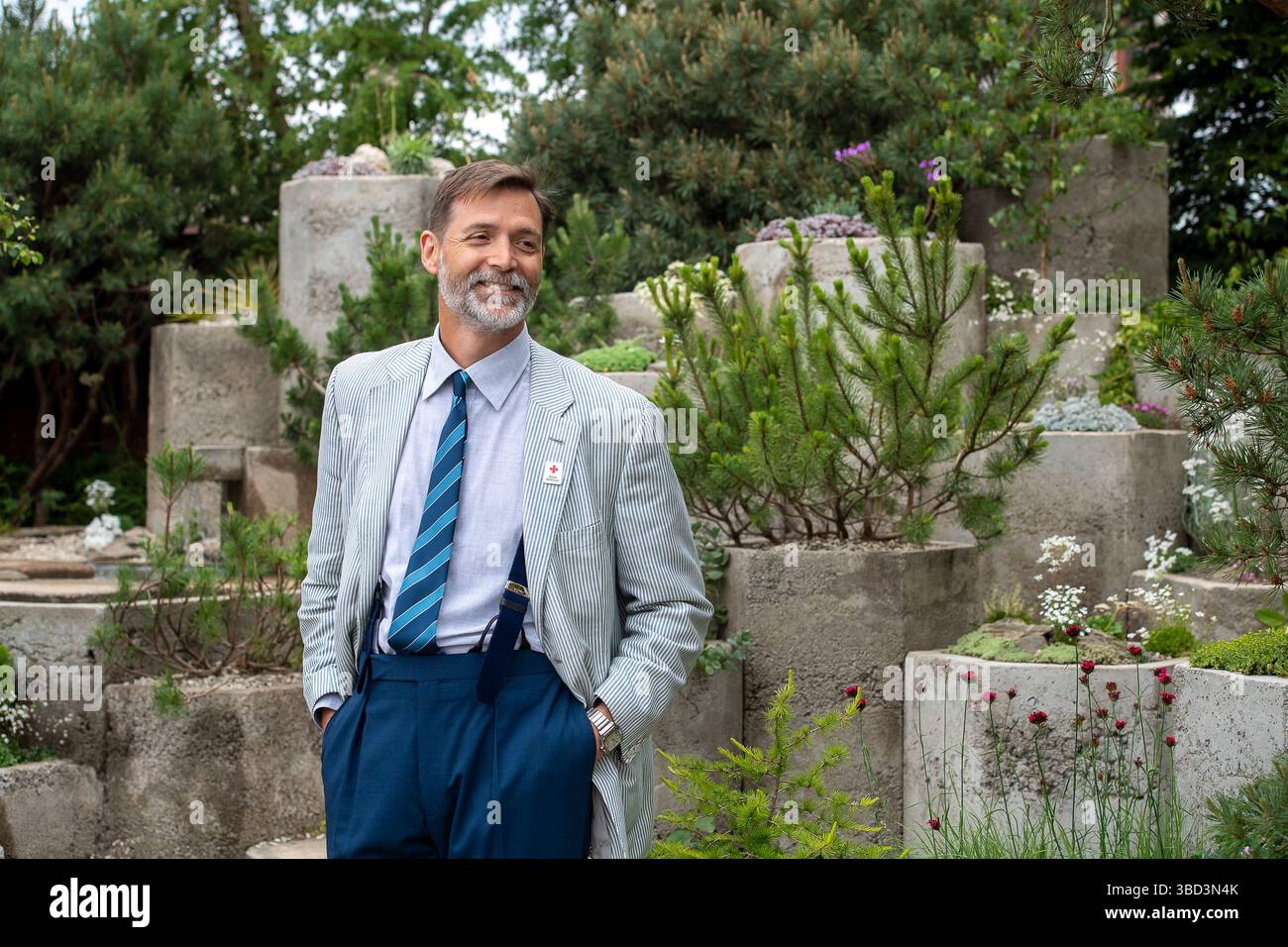 Chelsea, London, UK. 19th May, 2025. Patrick Grant in the Show Garden ...