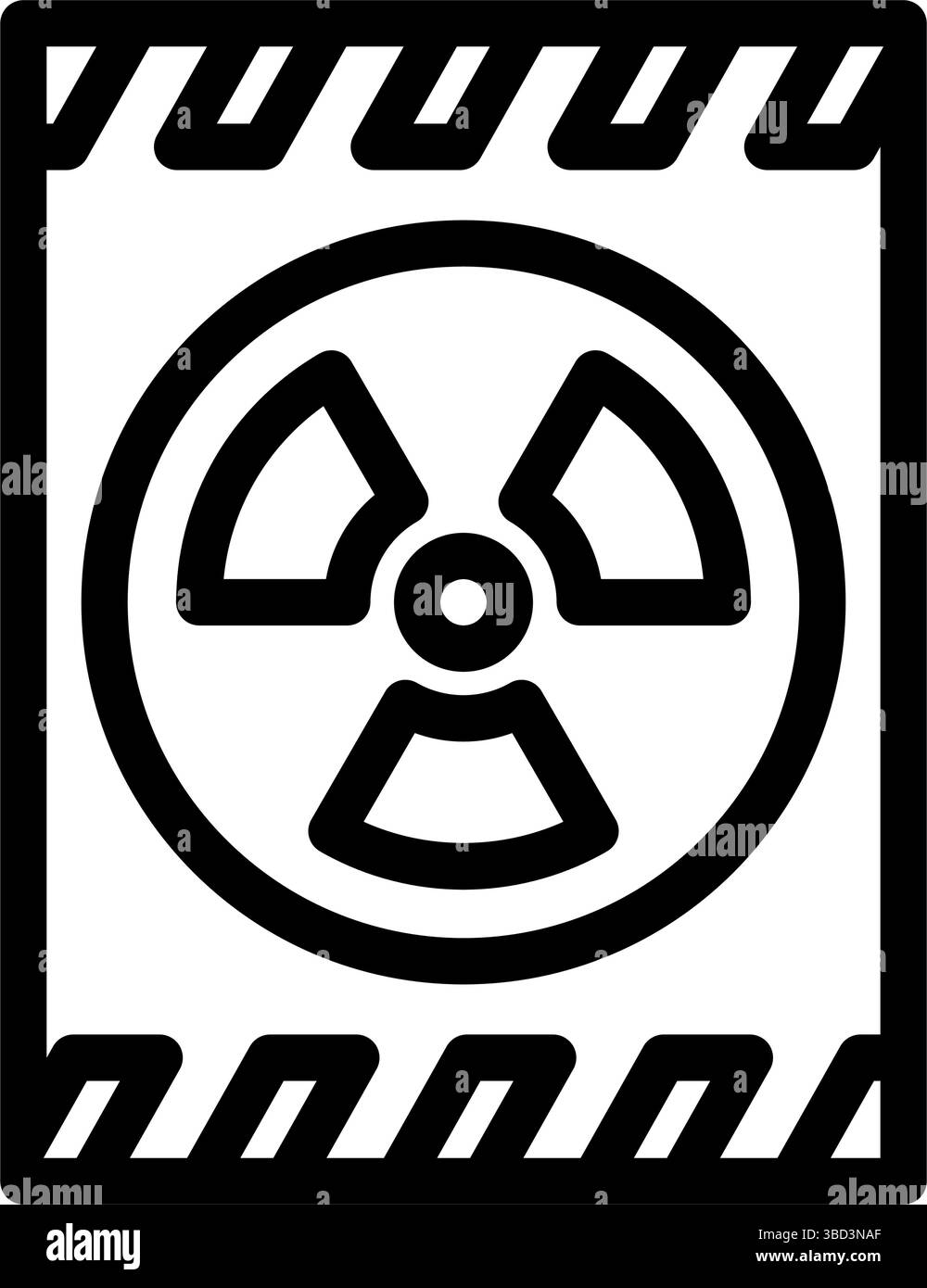 caution radioactive pollution line icon vector illustration Stock ...