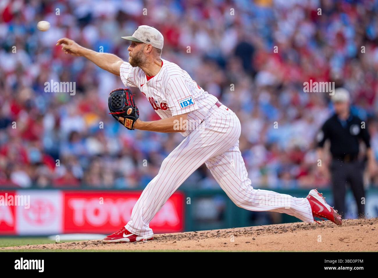 Philadelphia Phillies starting pitcher Zack Wheeler in action during a ...