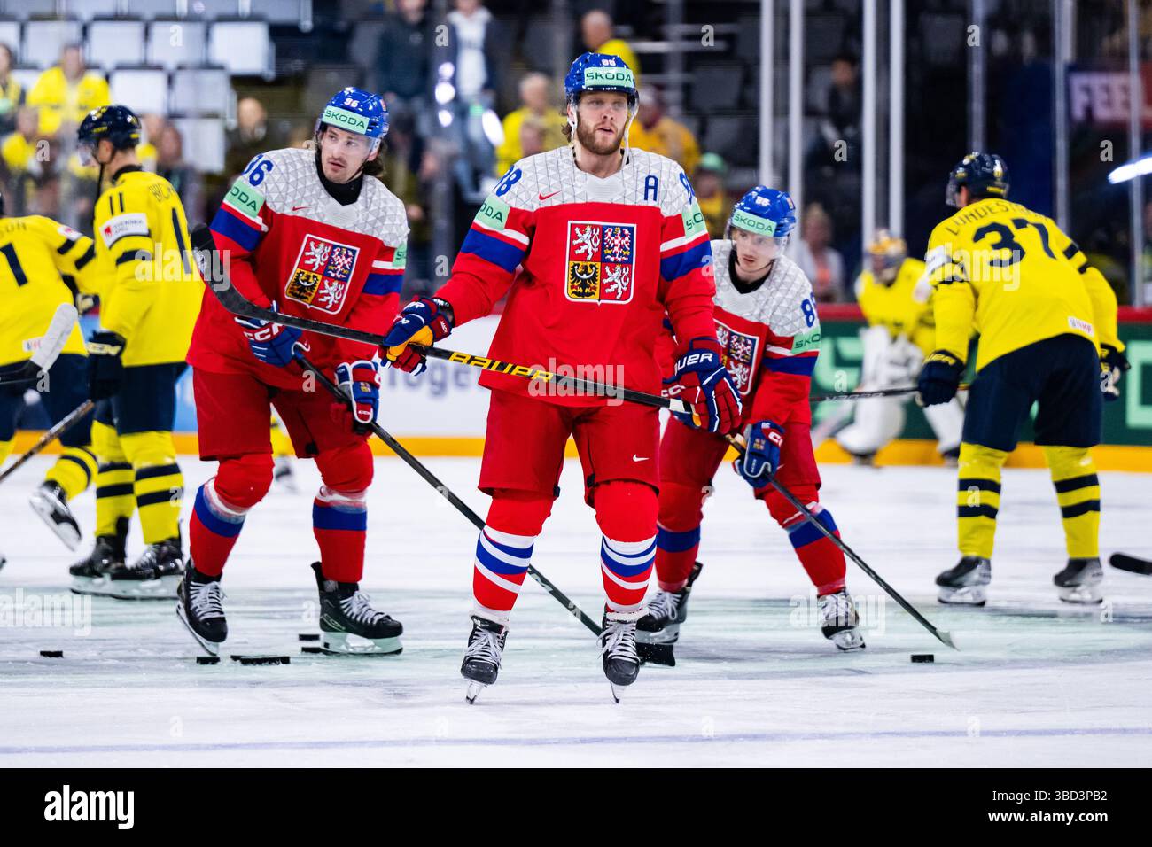 David Pastrnak Goaltender Josef Korenar ahead of the 2025 IIHF Ice ...