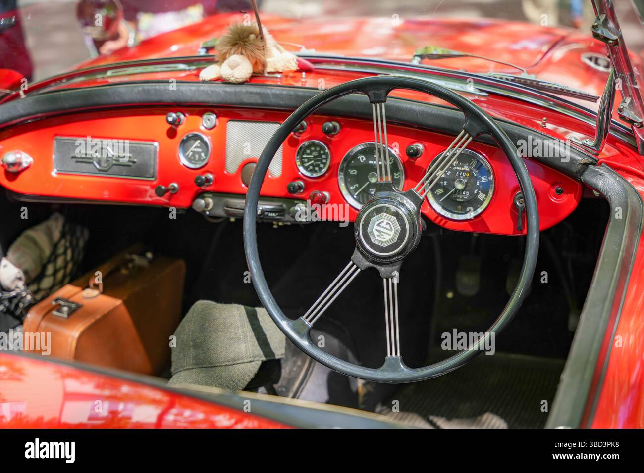 Germany Berlin May 11, 2025. MG interior with red dashboard. The ...