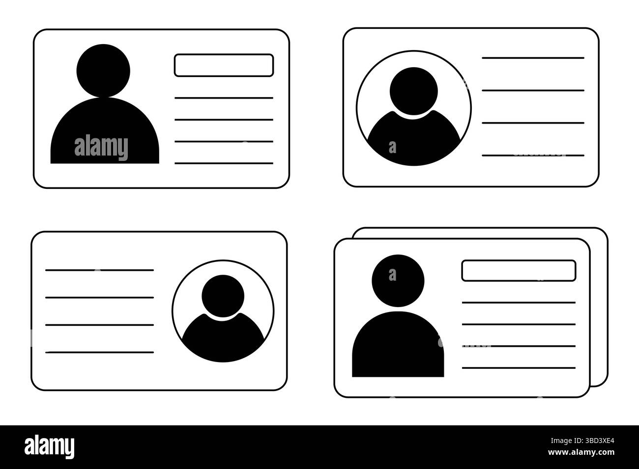 Id card identification badge simple icon. Driver license, verify ...