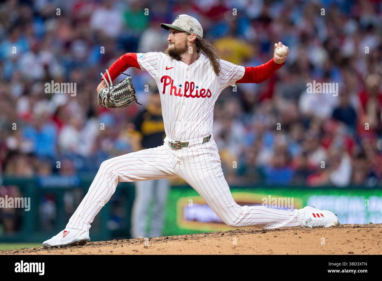 Philadelphia Phillies relief pitcher Matt Strahm in action during a ...