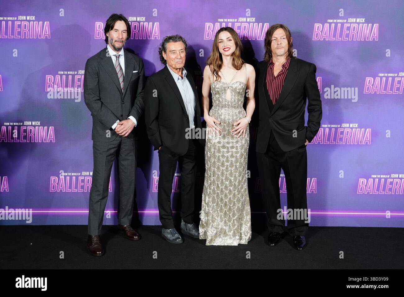 (left to right) Keanu Reeves, Ian McShane, Ana de Armas and Norman ...