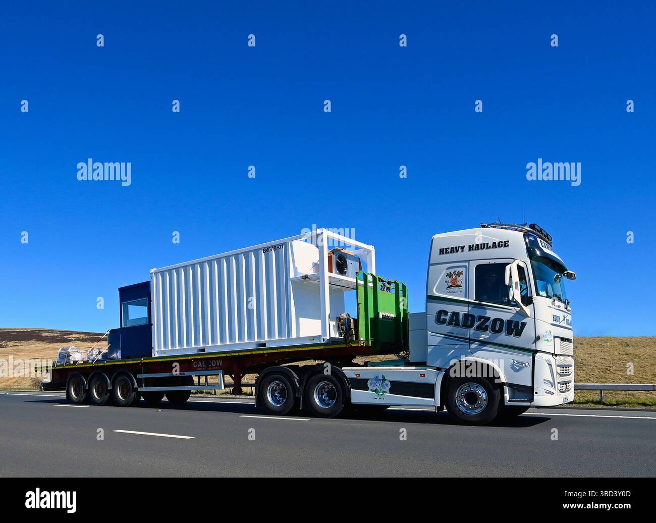Cadzow Heavy Haulage Limited HGV, travelling at speed on the M6 ...
